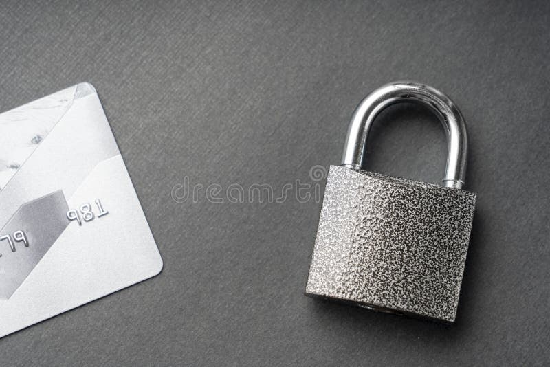 Bank Card and Lock, Security Concept Stock Photo - Image of banking ...