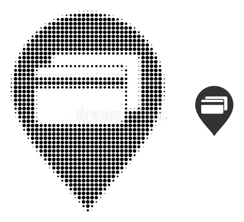 Bank Card Pointer Halftone Dot Icon Stock Vector - Illustration of ...