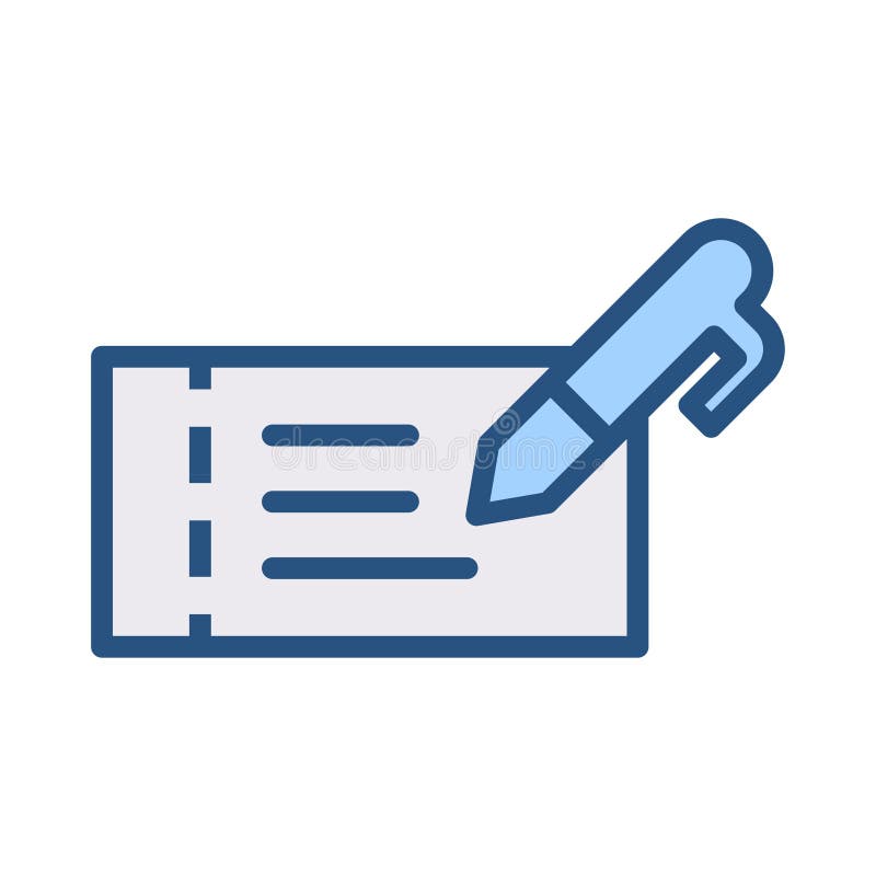 Bank check icon stock vector. Illustration of bank, beautiful - 292066945