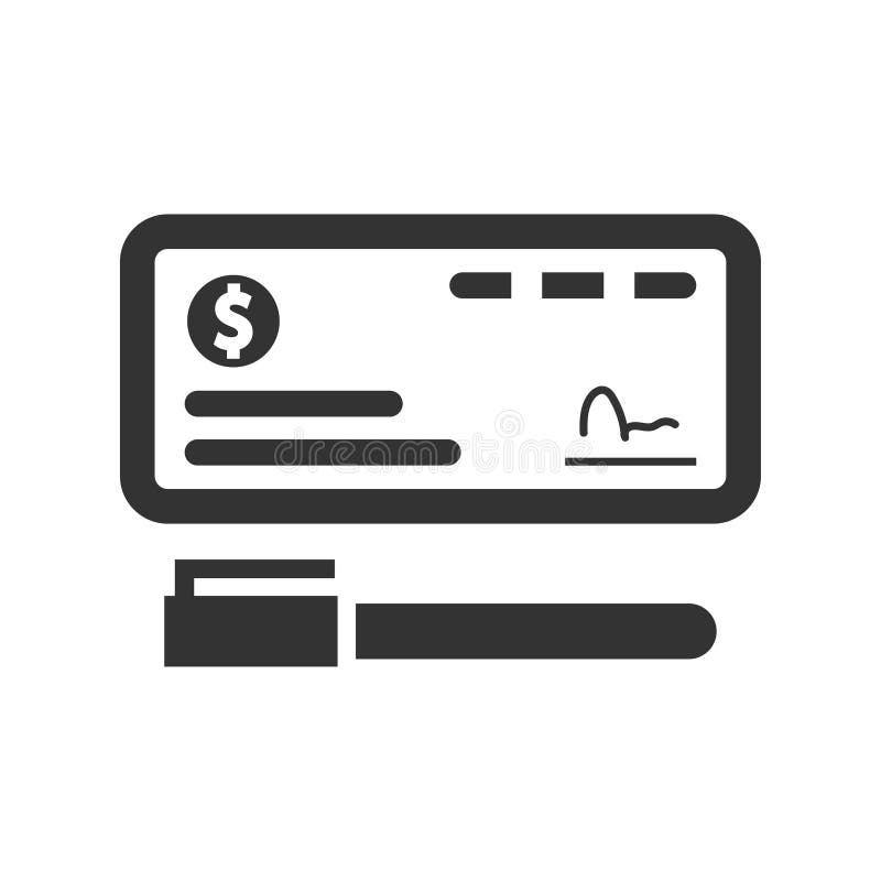 Bank check icon stock vector. Illustration of simple - 175002687