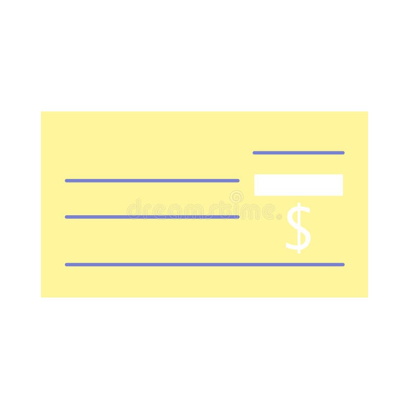 Bank Check Icon stock vector. Illustration of icon, bank - 195568134