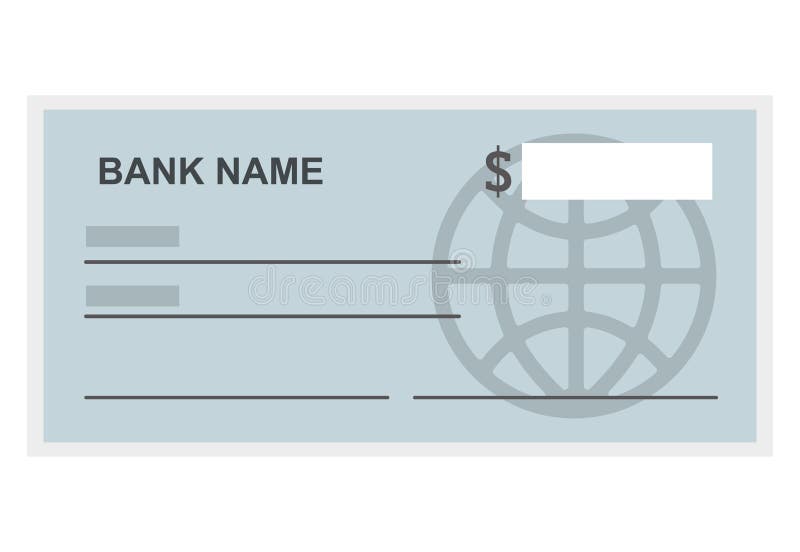 Bank Check Isolated Icon Design Stock Illustration - Illustration of ...