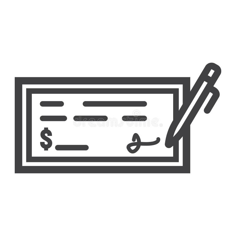 Bank Check Icon Stock Illustrations – 31,467 Bank Check Icon Stock ...