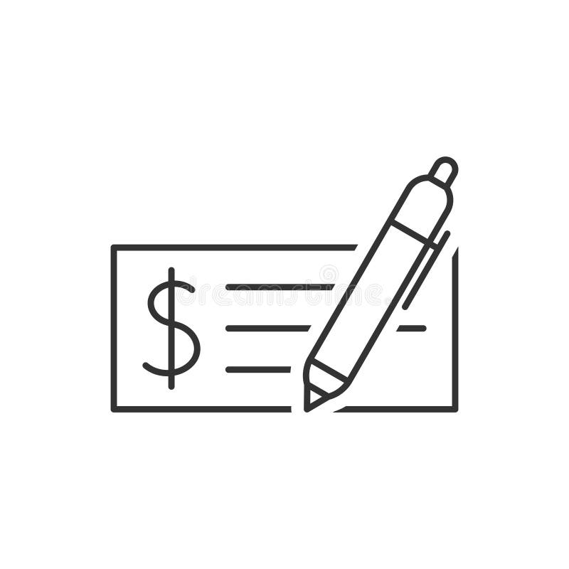 Cheque Outline Stock Illustrations – 1,526 Cheque Outline Stock ...