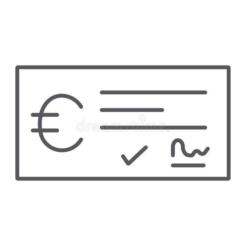 Cheque Thin Outline Stock Illustrations – 525 Cheque Thin Outline Stock ...