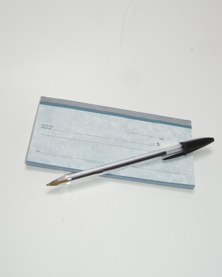 Bank Check and a pen stock photo. Image of check, paper - 88503272