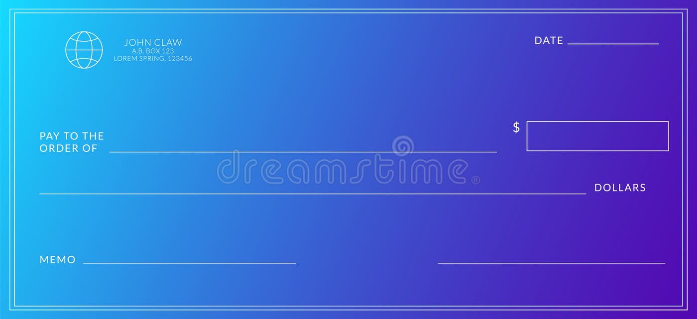 Lottery Check Template Stock Illustrations – 255 Lottery Check Template ...