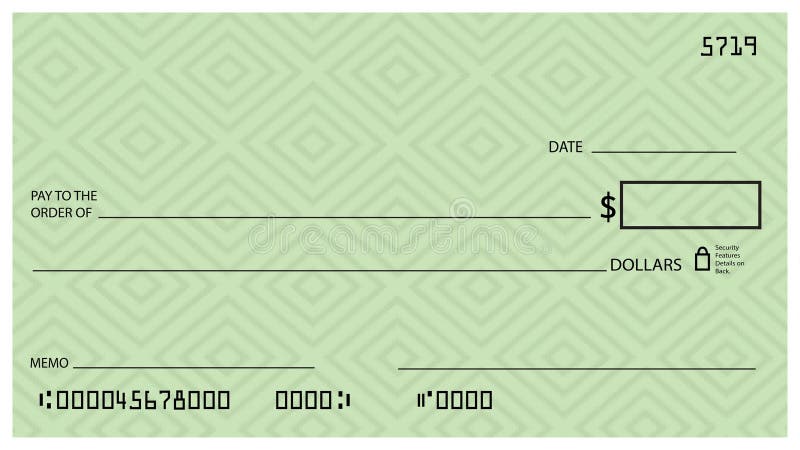 Bank Check, Vector Blank Money Cheque, Checkbook Template Stock ...