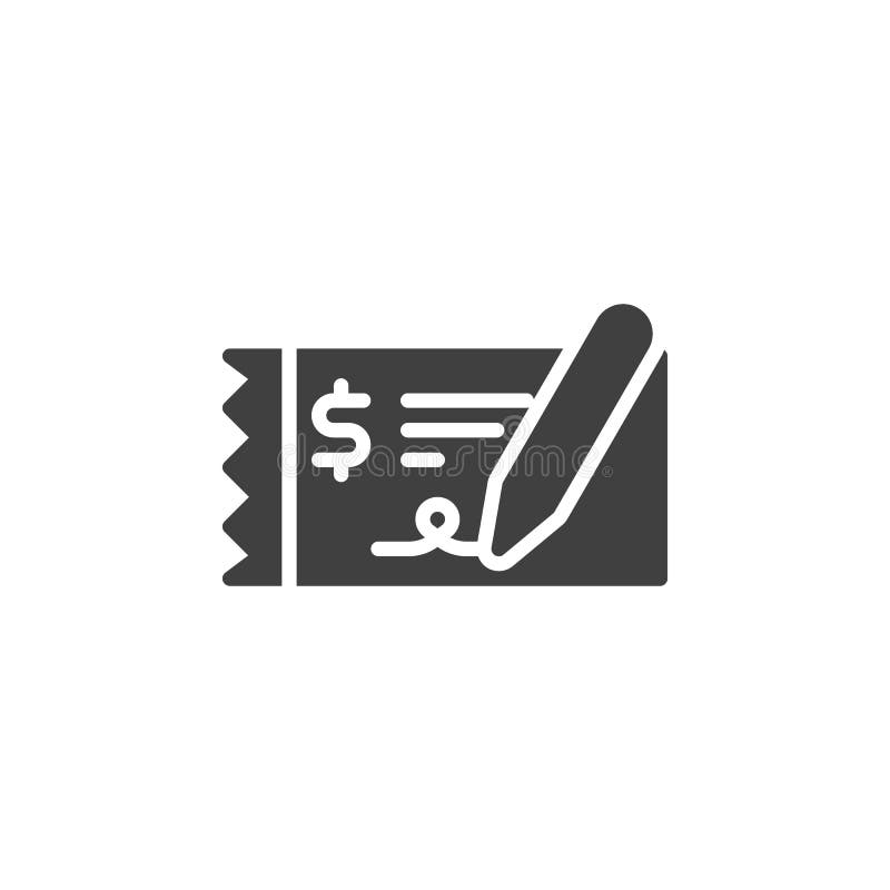 Bank Check Verification Vector Icon Stock Vector - Illustration of ...