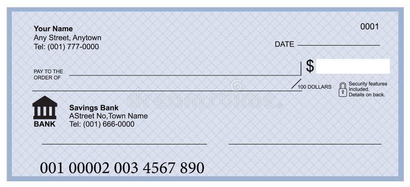 Bank Cheque, Blank Cheque, Cheque, Bank, Check Stock Illustration ...