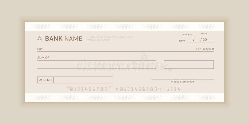 Bank Cheque and Voucher Template Design for Draft, Payment Document and ...