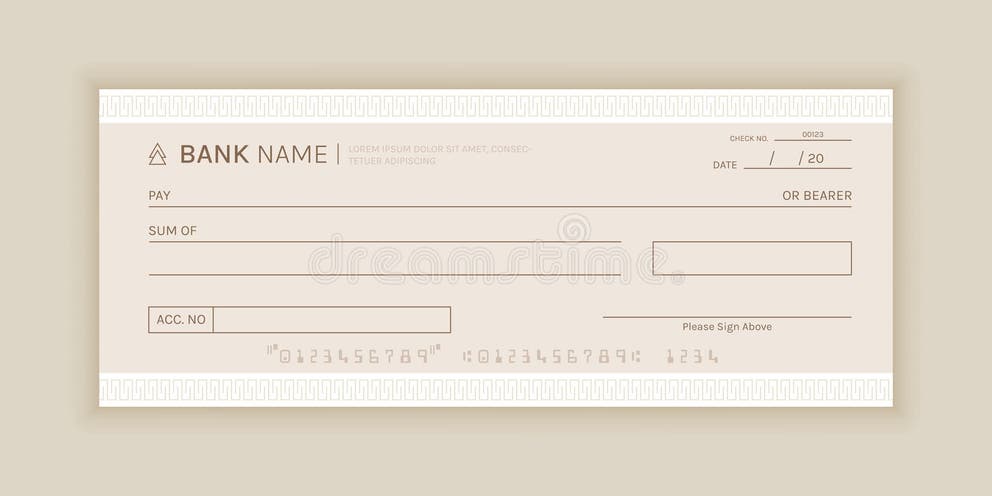 Bank Cheque and Voucher Template Design for Draft, Payment Document and ...