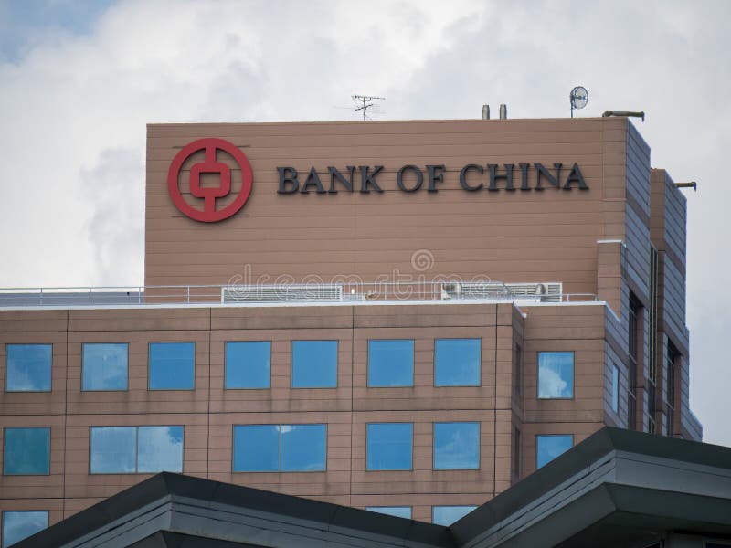 Bank of China Building with Logo with Signage Editorial Photography ...