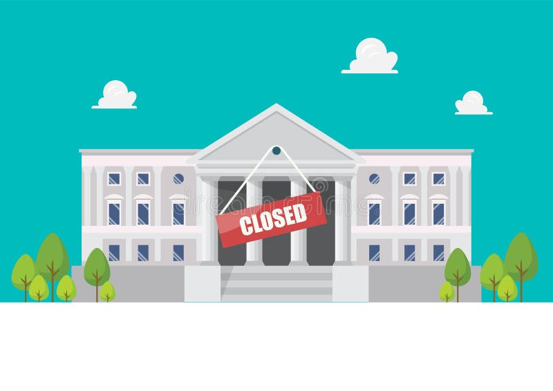 Bank closed concept stock vector. Illustration of closed - 272048881