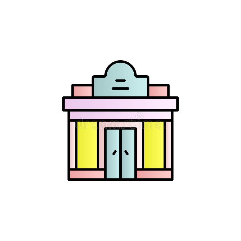 Bank RGB color icon stock vector. Illustration of commerce - 188678247