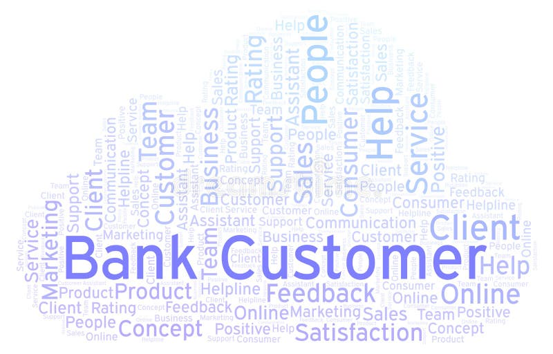 Bank Customer word cloud. stock illustration. Illustration of support ...