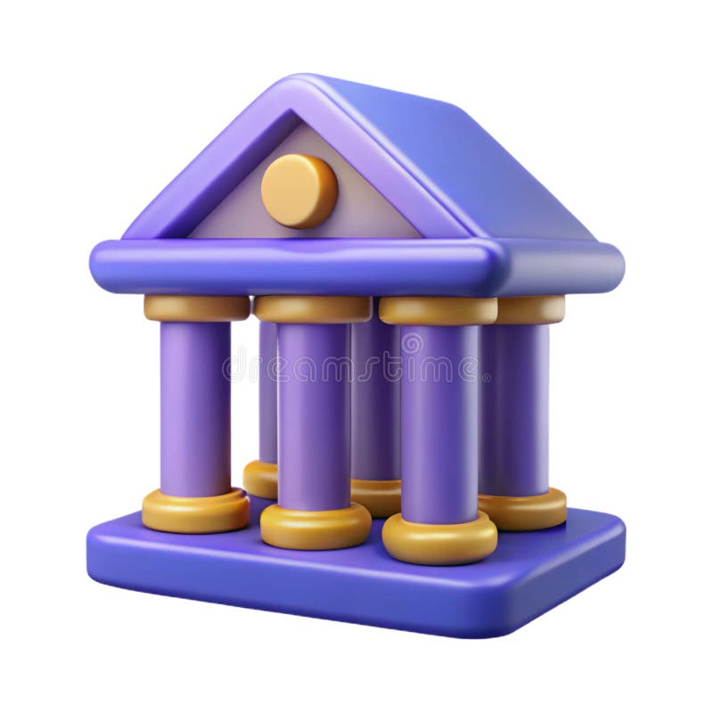 Bank 3D Icon stock illustration. Illustration of banking - 360165373