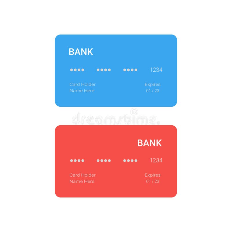 Bank Debit or Credit Card Illustration. Stock Illustration ...