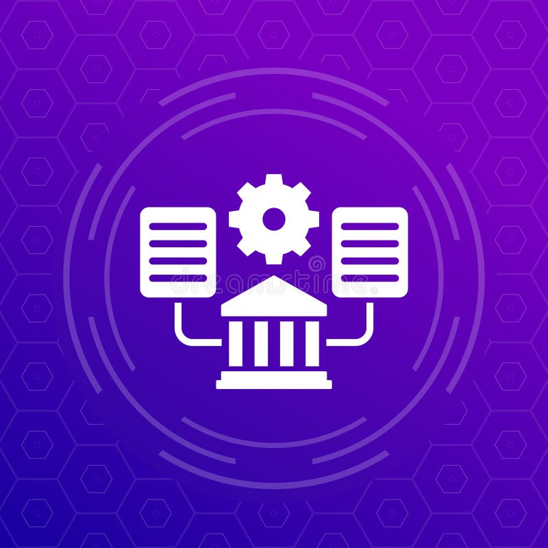 Bank Document Management Icon for Web Stock Vector - Illustration of ...