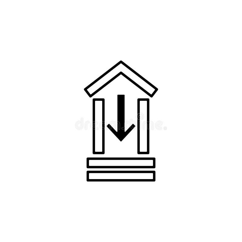 Bank Up Arrow Icon. Element of Finance for Mobile Concept and Web Apps ...