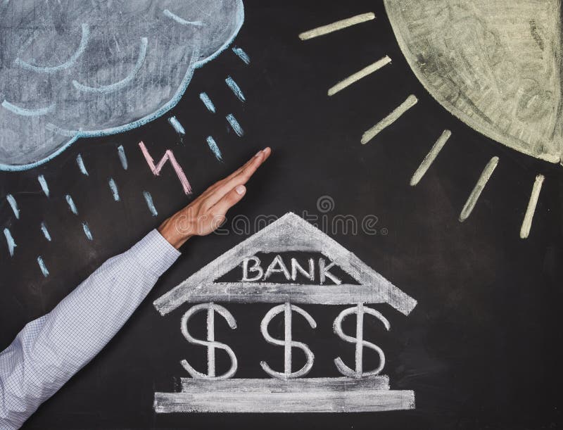 Bank Drawing on a Blackboard Stock Image - Image of professional ...