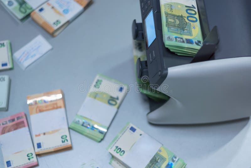 Bank Employees Sorting and Counting Money Inside Bank Vault Stock Photo ...