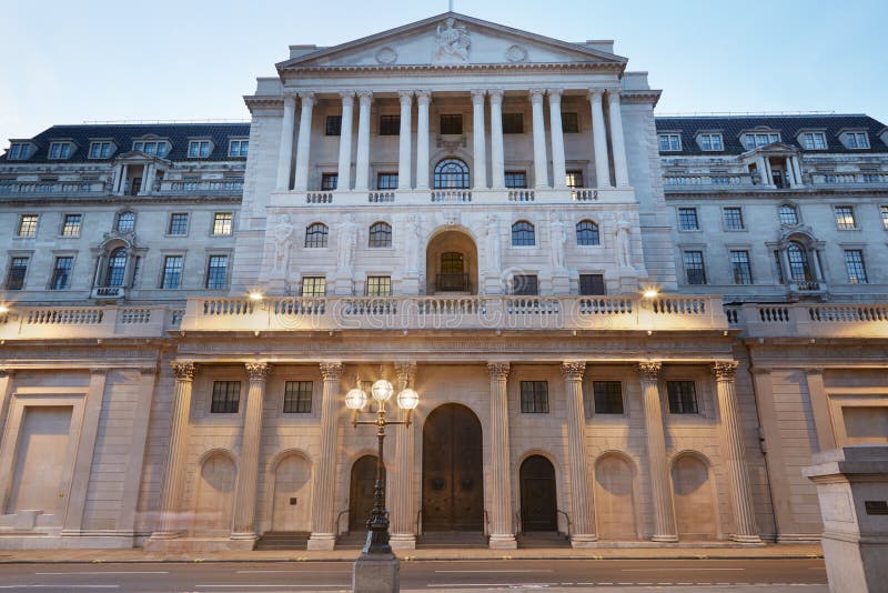 Bank of England Facade in London in the Evening Stock Image - Image of ...
