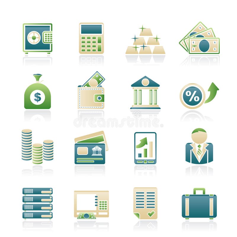 Bank and Finance Icons stock vector. Illustration of banking - 29761778
