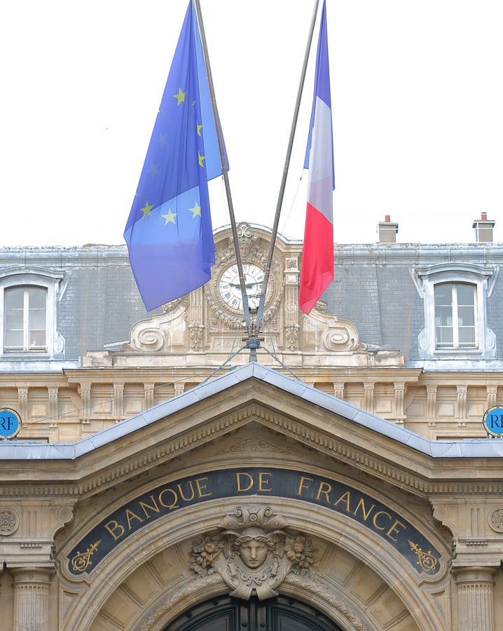 Bank of France Paris France Editorial Photo - Image of national, sign ...