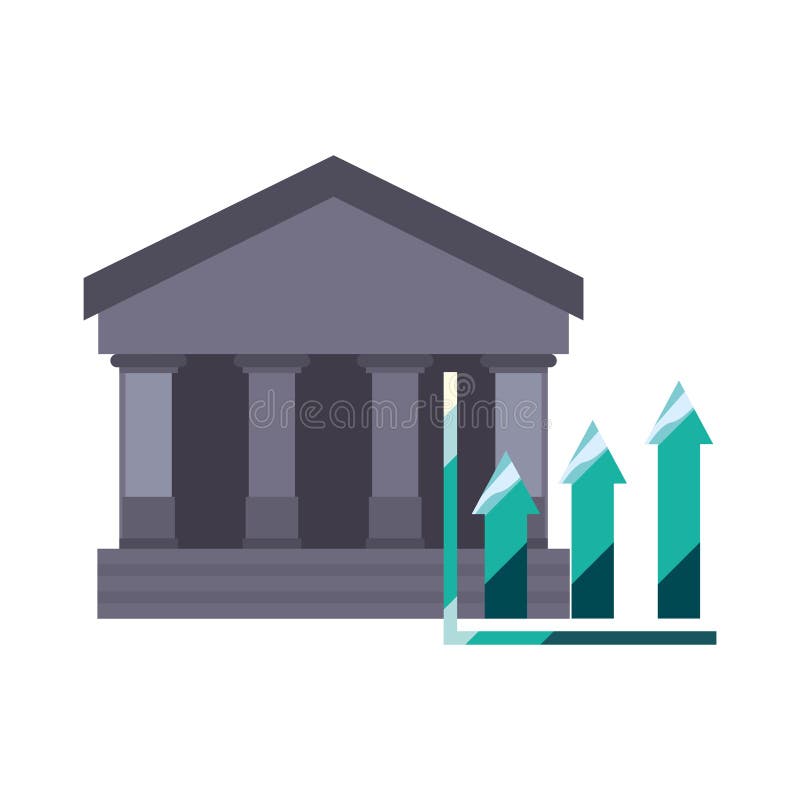 Bank chart arrow stock vector. Illustration of chart - 142473324