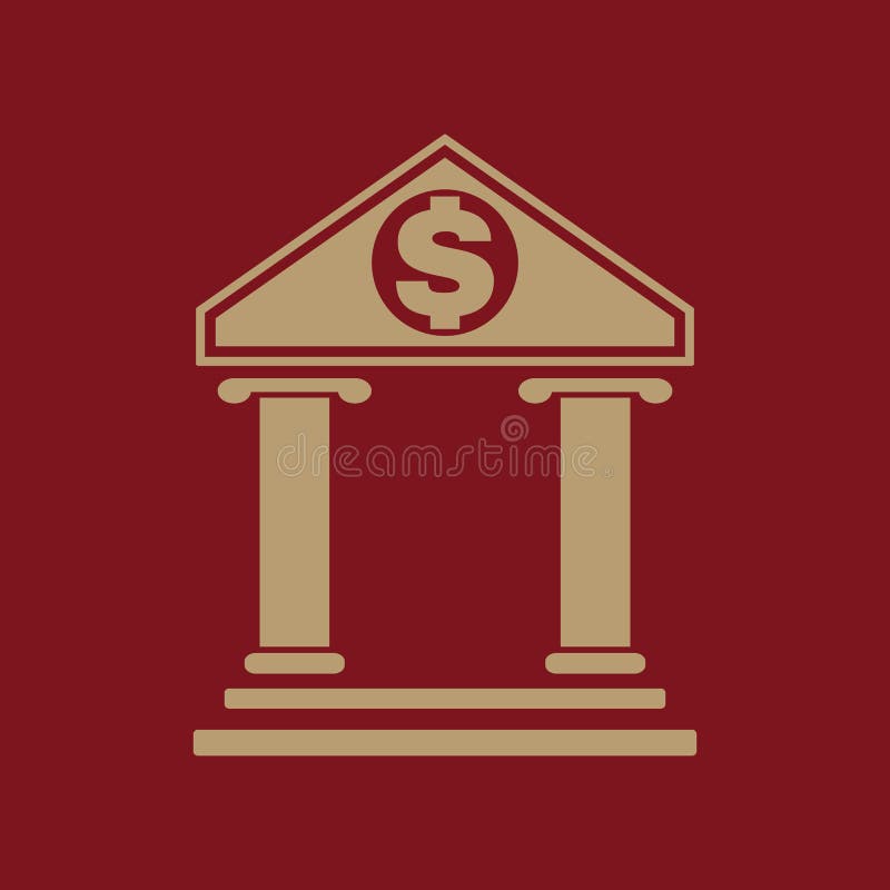 The Bank Icon. Banking and Finance Symbol Stock Vector - Illustration ...