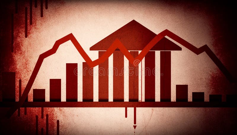 The Bank Icon Depicts a Picture of a Dollar Interest Rate Cut. Money ...