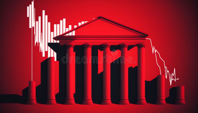 The Bank Icon Depicts a Picture of a Dollar Interest Rate Cut. Money ...