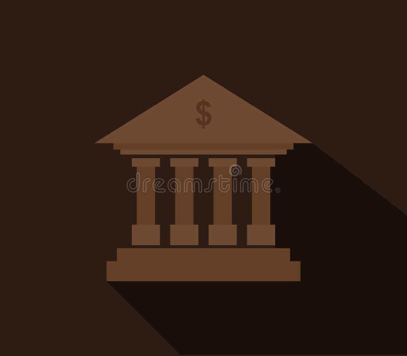 Bank icon stock illustration. Illustration of bank, round - 78726757