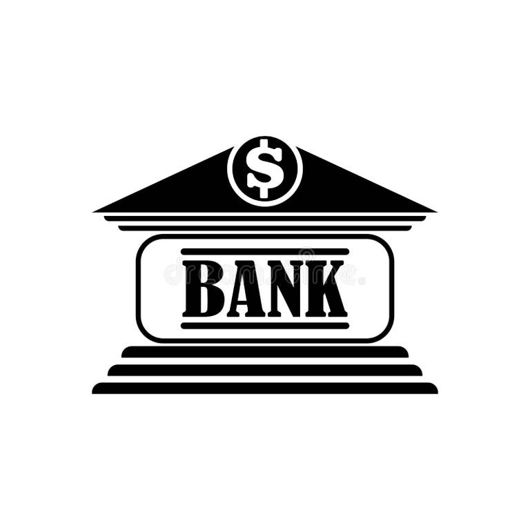 Bank Icon Logo Vector Design Stock Vector - Illustration of shape ...