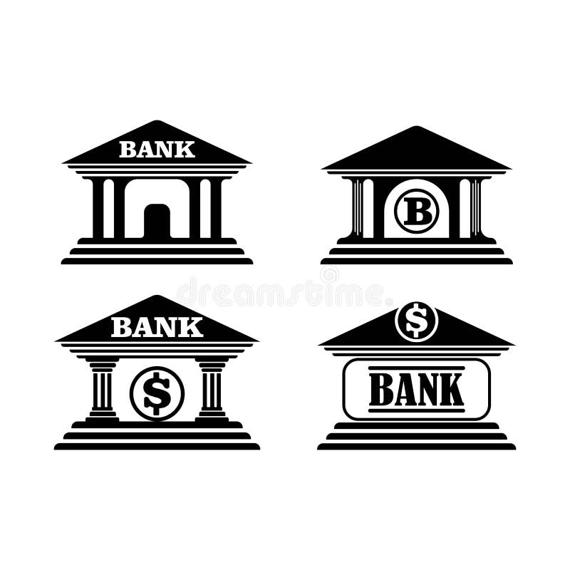 Bank Icon Logo Vector Design Stock Vector - Illustration of ...