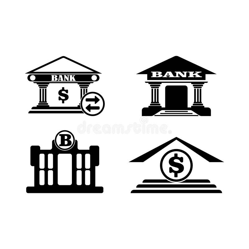 Bank Icon Logo Vector Design Stock Vector - Illustration of lawyer ...