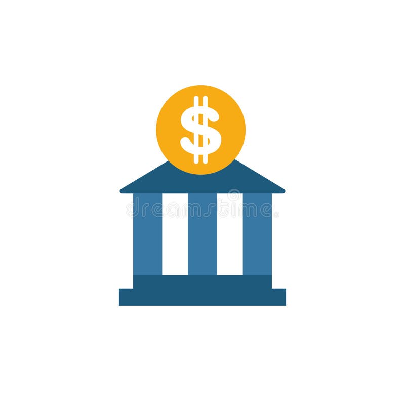 Bank Icon. Monochrome Style Design from City Elements Icon Collection ...