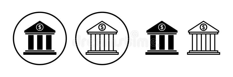Bank Icon. Bank Icon Symbol Stock Vector - Illustration of debt, symbol ...