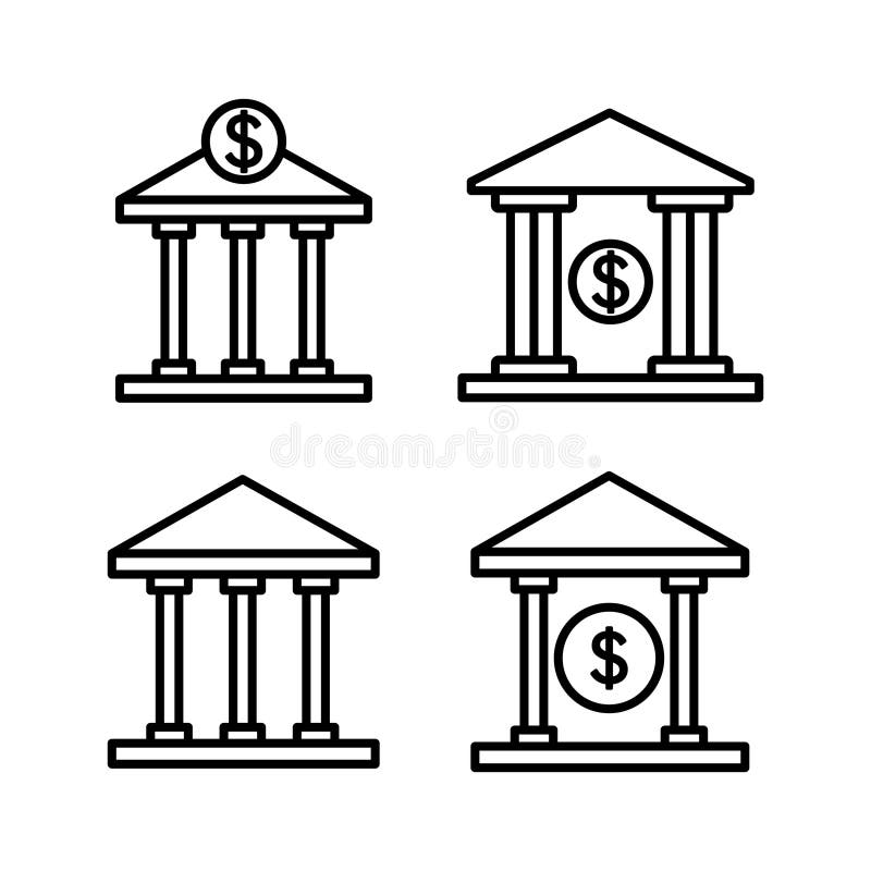 Bank Icon . Bank Icon Symbol Stock Vector - Illustration of commerce ...