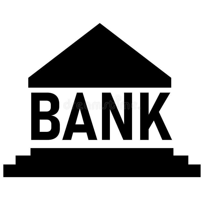 Bank Icon on White Background. Bank Logo. Flat Style Stock Vector ...