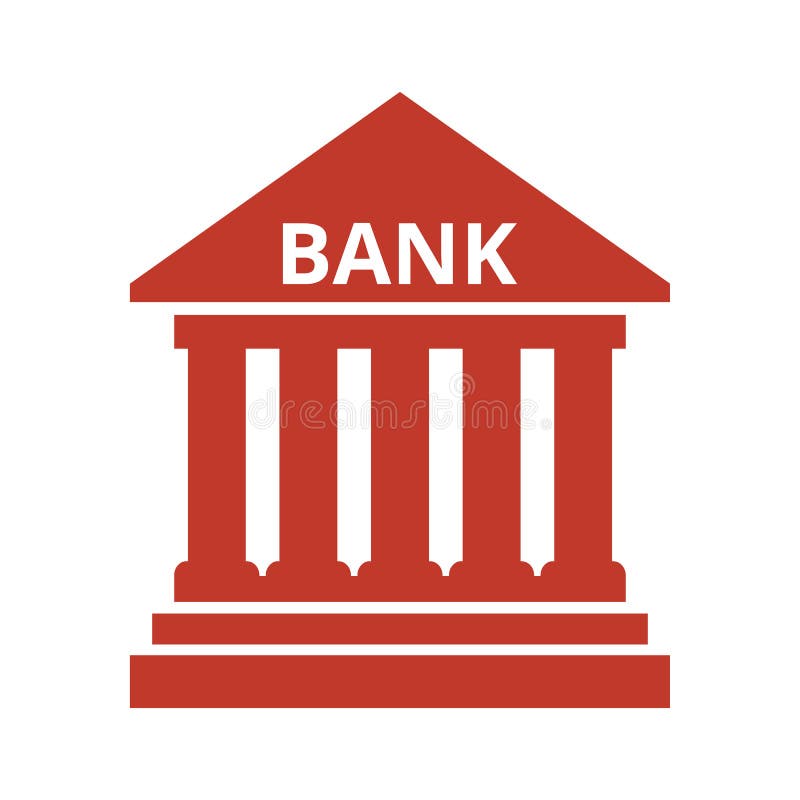 Icon of Bank on White Background. Stock Illustration - Illustration of ... Icon of Bank on White Background. Stock Illustration - Illustration of ...