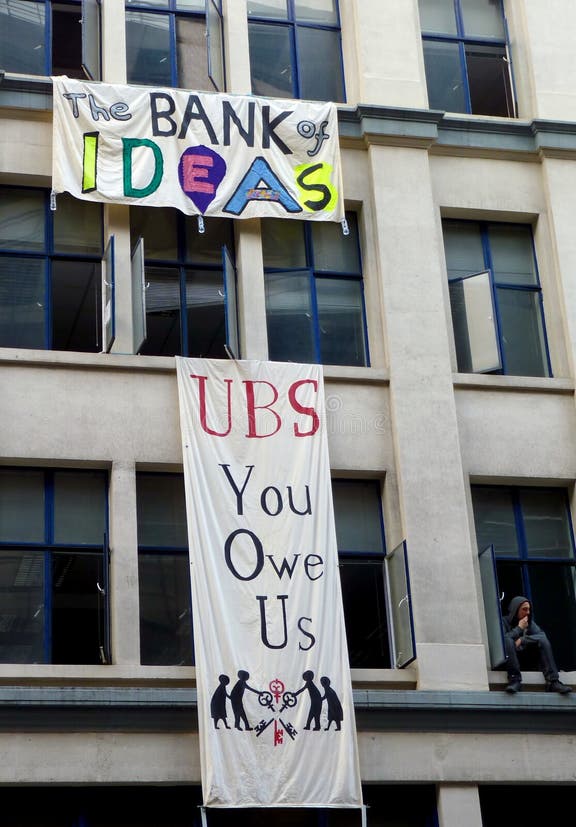 Bank of Ideas editorial photo. Image of banner, protest - 22080131
