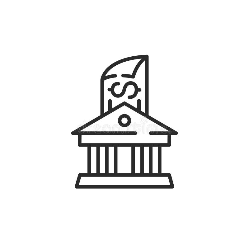 Bank Institution Icon stock vector. Illustration of interest - 391925128