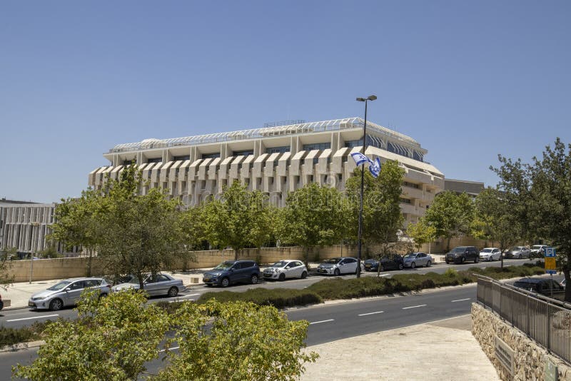 Bank of Israel building. editorial stock image. Image of price - 257877364