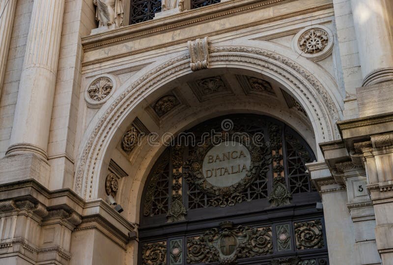 Bank of Italy Milano editorial stock photo. Image of lombardy - 342831103