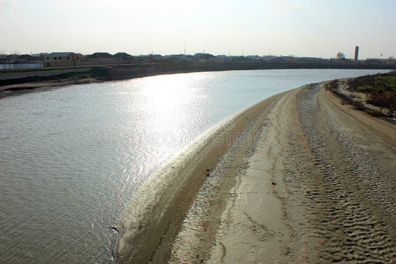 The Bank of the Kura River. Azerbaijan Stock Photo - Image of blue ...