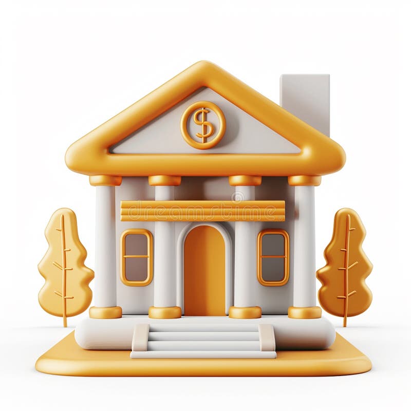 Bank Loan Icon on a White Background Stock Illustration - Illustration ...