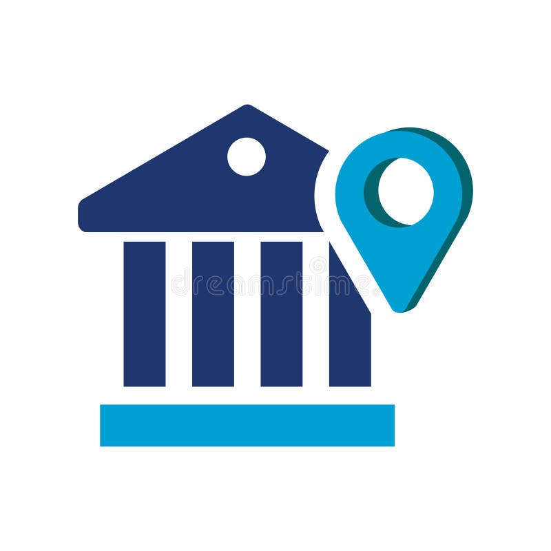 Bank Location icon stock vector. Illustration of outline - 269751835