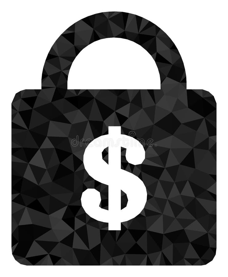 Bank Lock Polygonal Icon stock vector. Illustration of code - 220717252